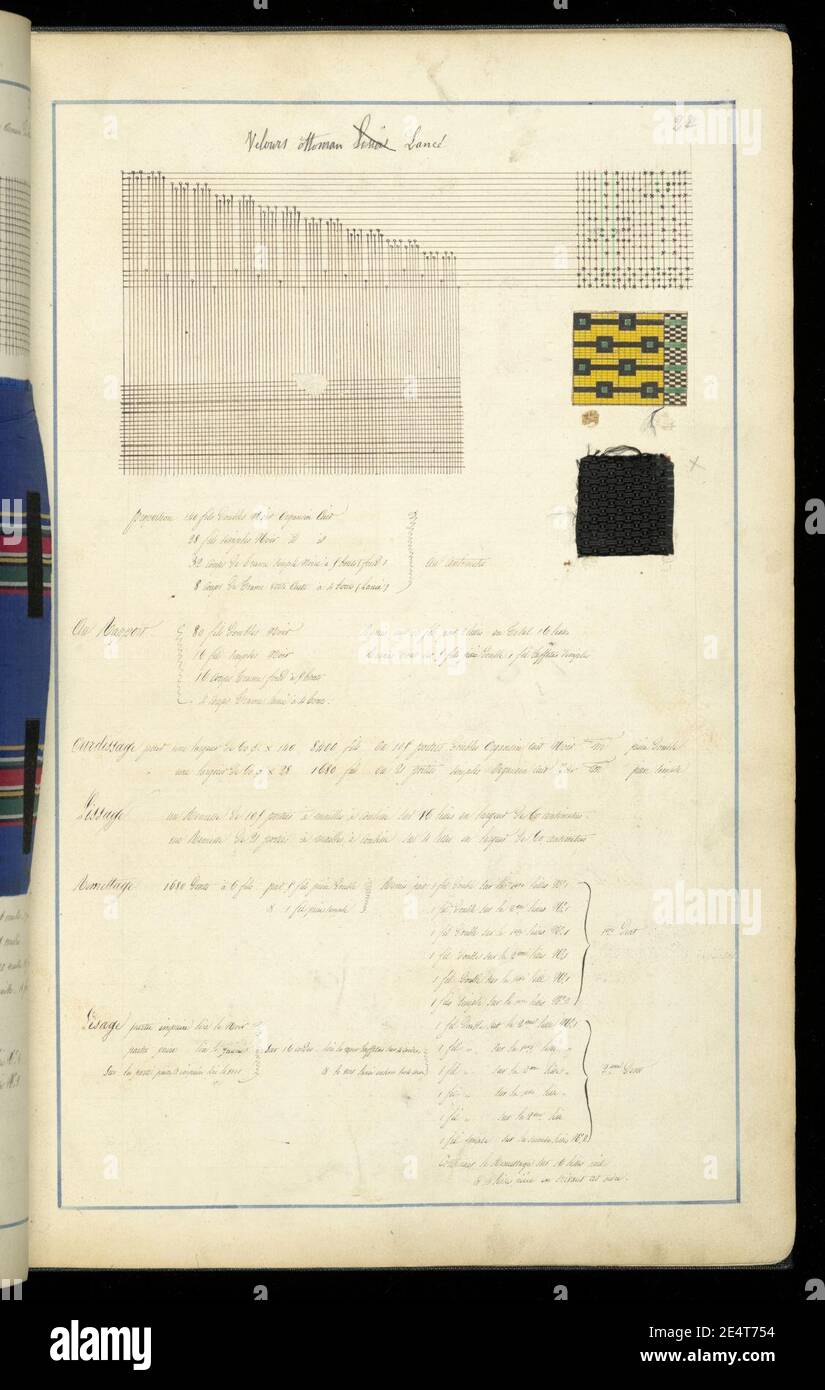 Master Weaver's Thesis Book, Montage a Planchette, 1850 60 Stock Photo ...