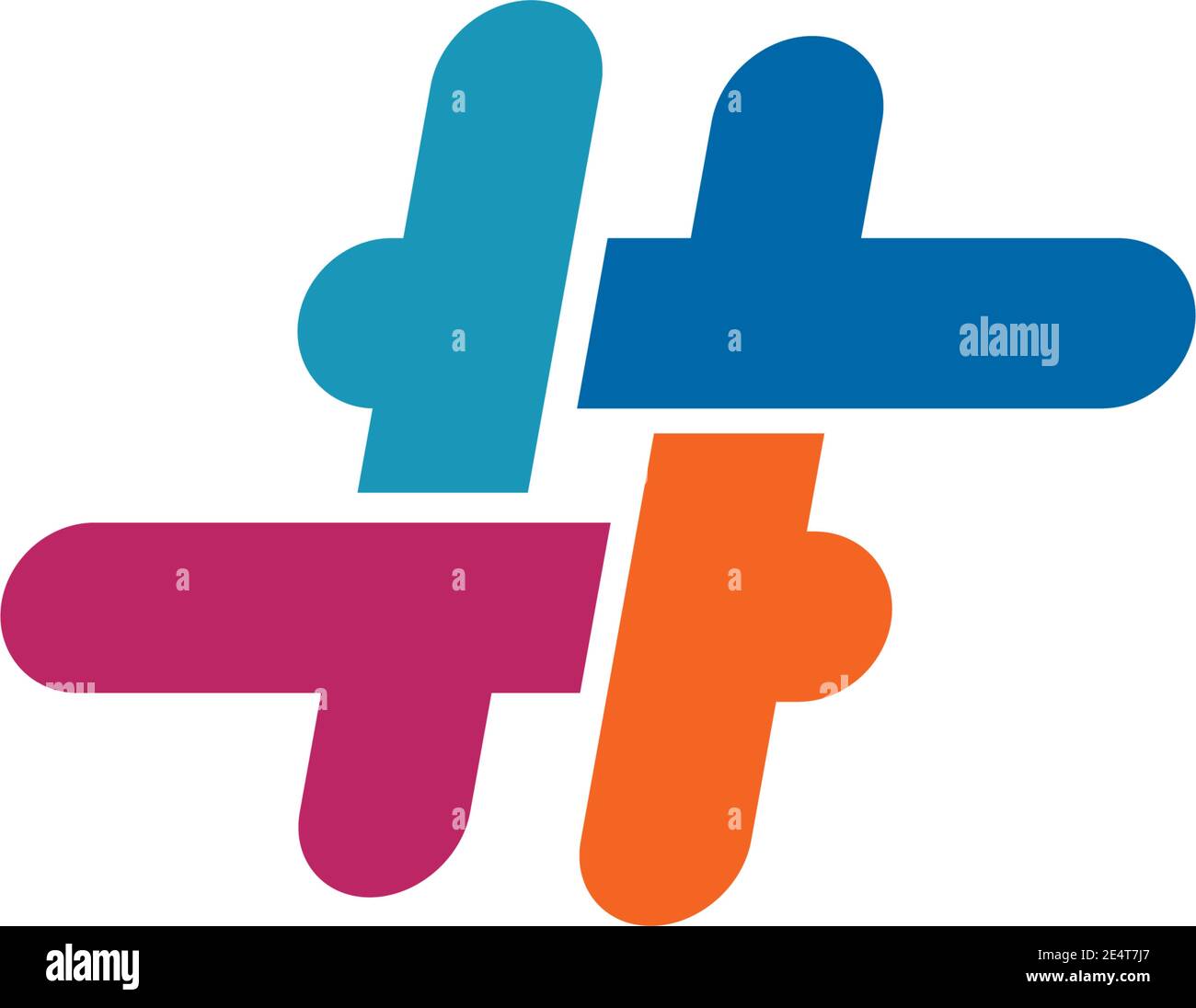 Hashtag icon logo design inspiration vector template Stock Vector Image ...