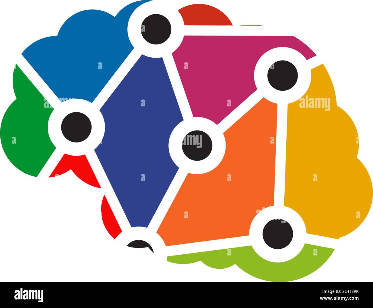 Brain illustration logo design vector template Stock Vector Image & Art ...