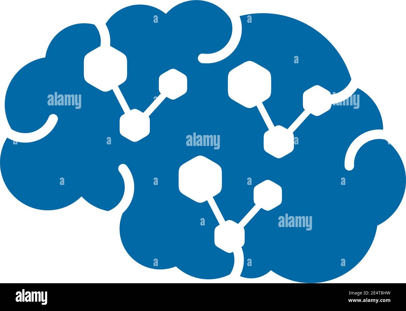 Brain illustration logo design vector template Stock Vector Image & Art ...