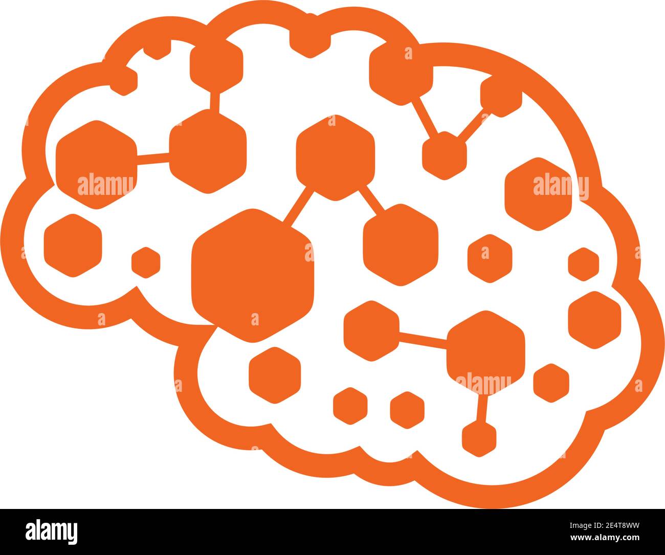 Brain illustration logo design vector template Stock Vector Image & Art ...