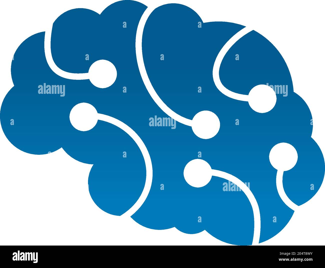Brain illustration logo design vector template Stock Vector Image & Art ...