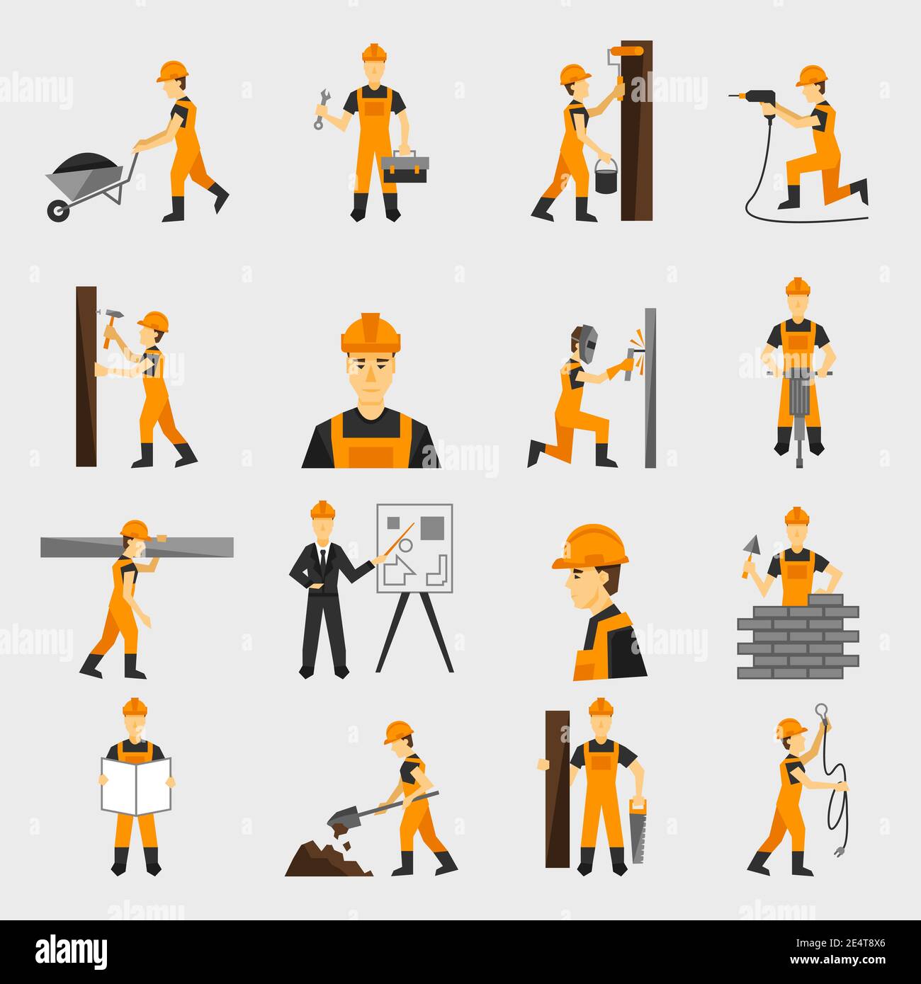 Hammering drill Stock Vector Images - Alamy
