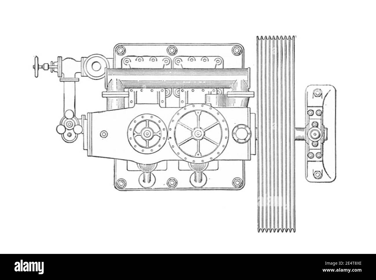 Mather & Platt engine, plan view (Rankin Kennedy, Electrical Installations, Vol III, 1903 Stock ...