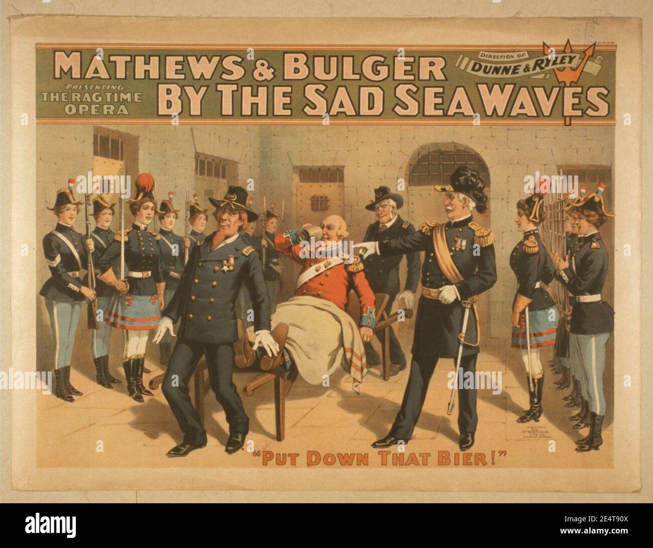 Mathews & Bulger presenting rag time opera, By the sad sea waves Stock ...