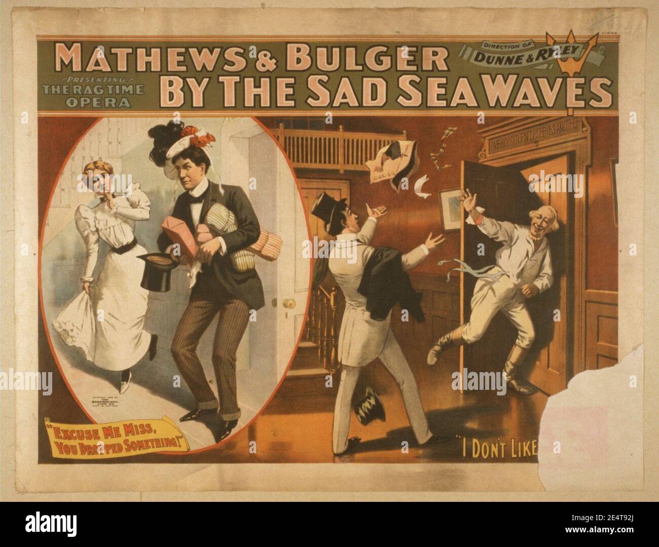 Mathews & Bulger presenting rag time opera, By the sad sea waves Stock ...