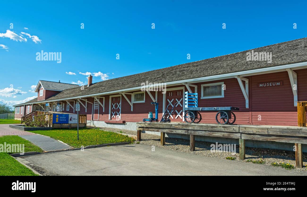 Canada, British Columbia, Dawson Creek, railway station built 1931, now ...