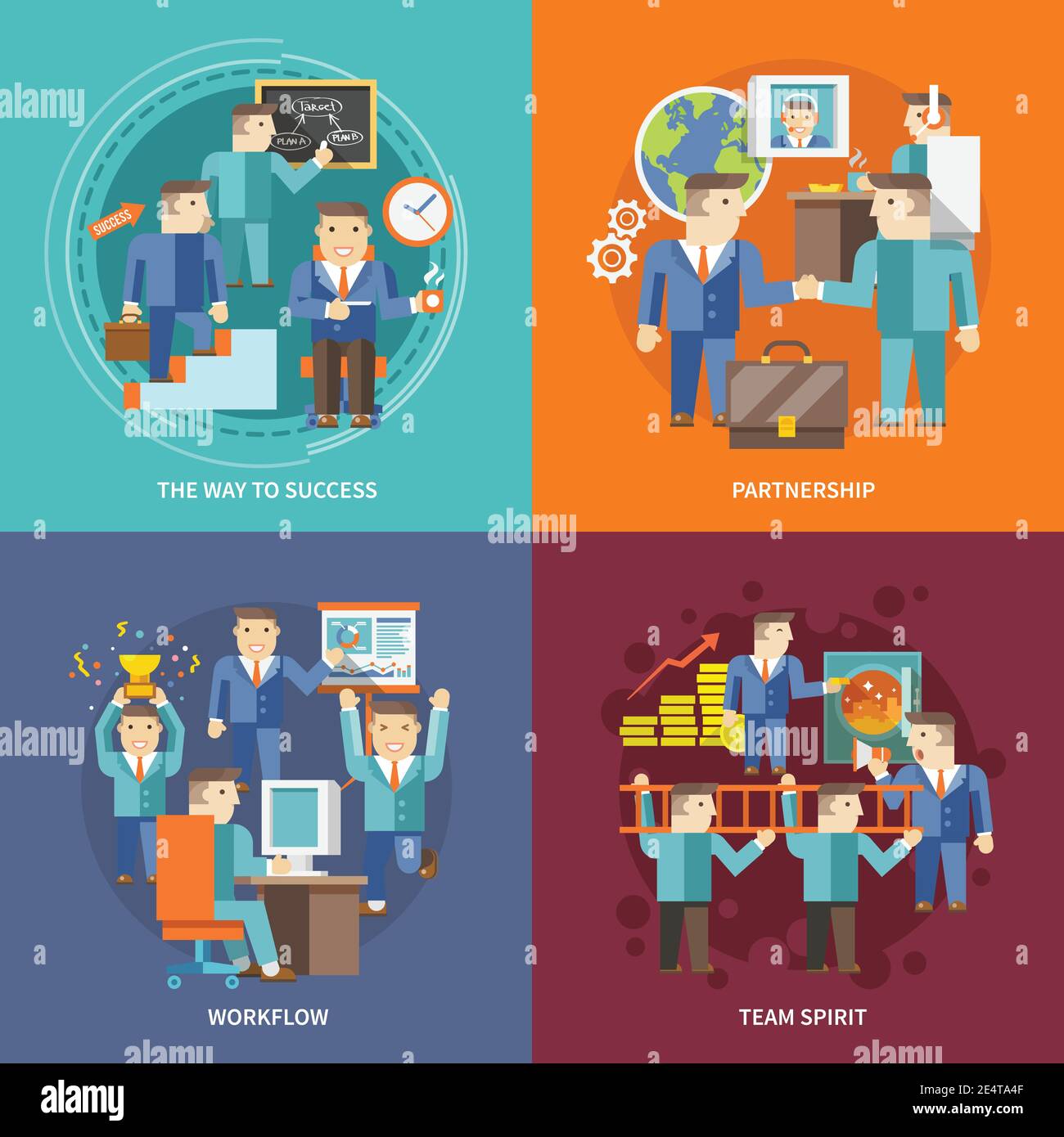 Team spirit vector vectors hi-res stock photography and images - Alamy