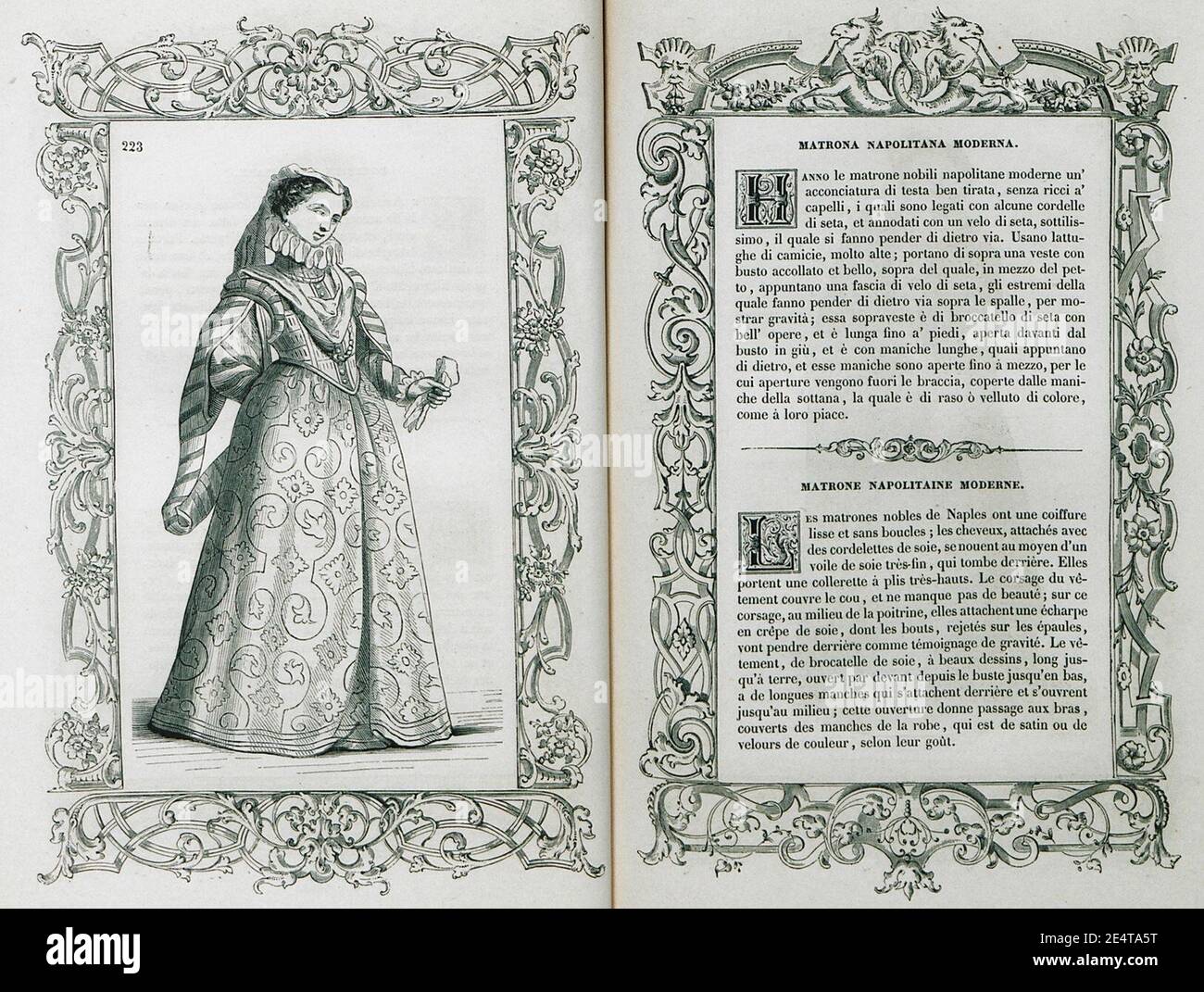 Matrone Napolitaine - Vecellio Cesare - 1860 Stock Photo - Alamy
