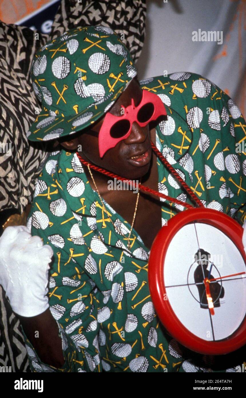 Flavor Flav 1990 Credit: Ralph Dominguez/MediaPunch Stock Photo - Alamy