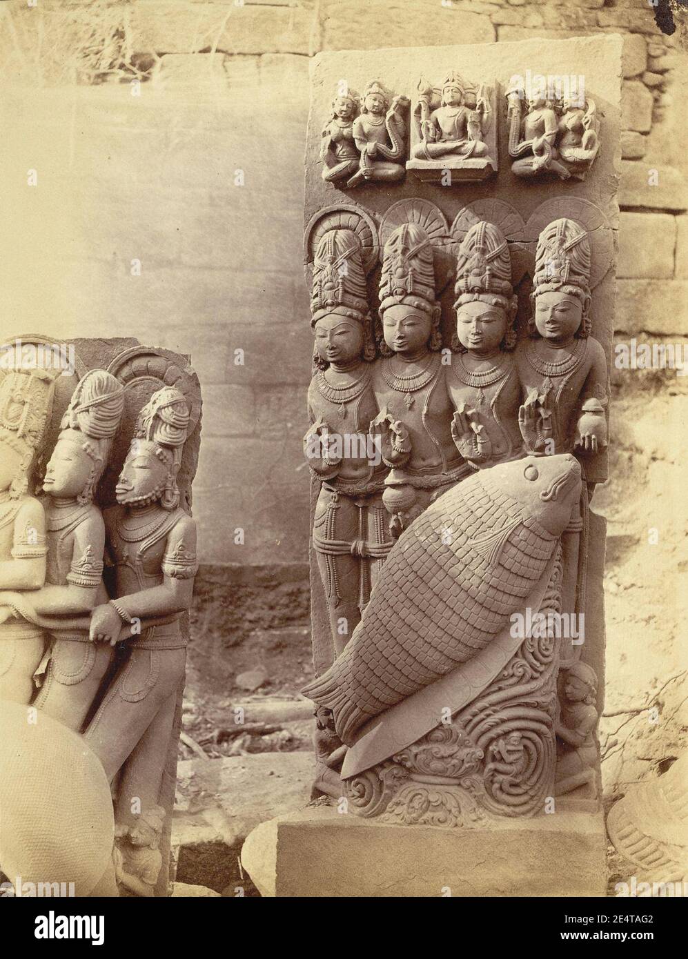 Matsyavatara (fish incarnation of Vishnu), Garhwa, Allahabad District ...