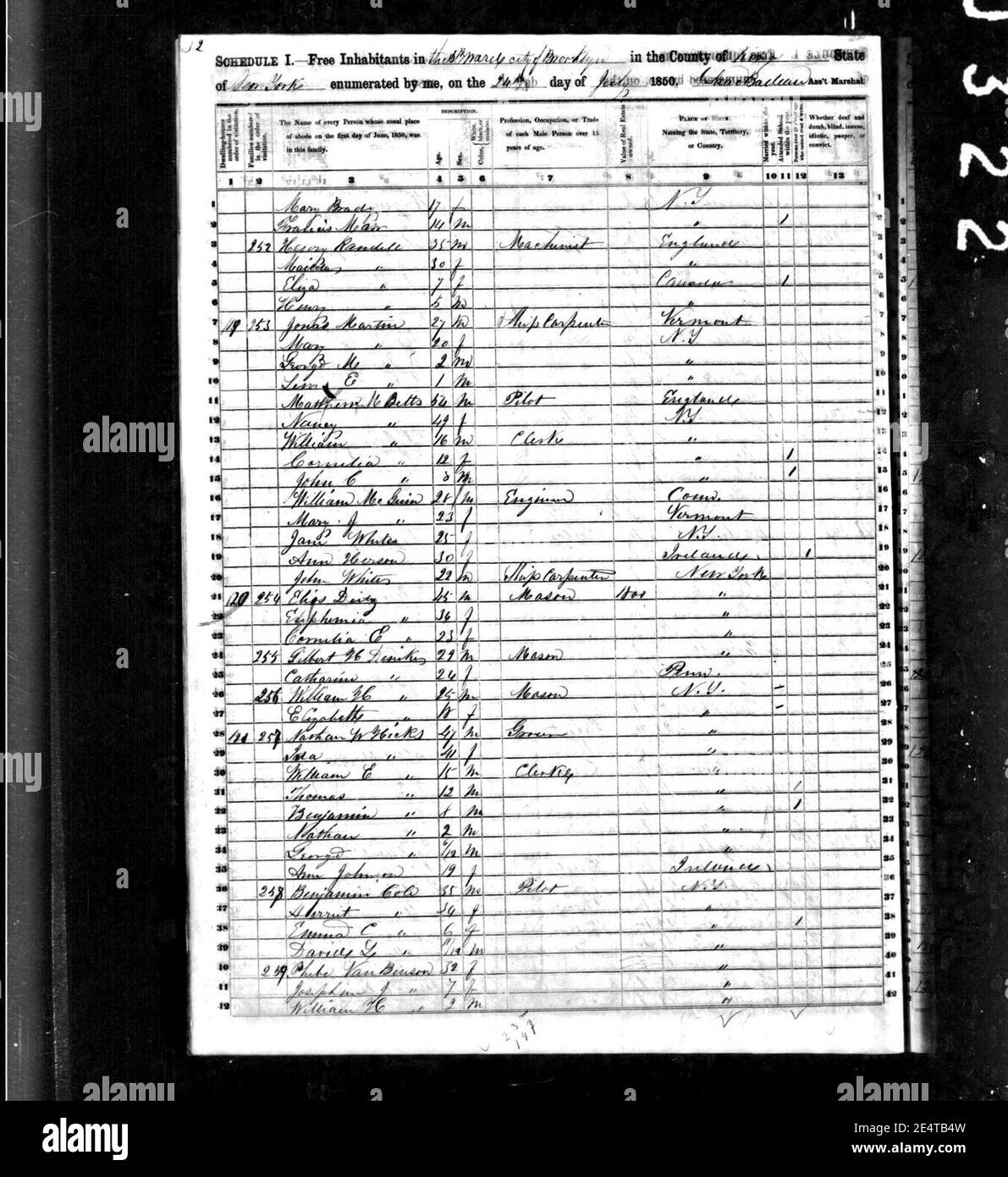 1850 census hi-res stock photography and images - Alamy