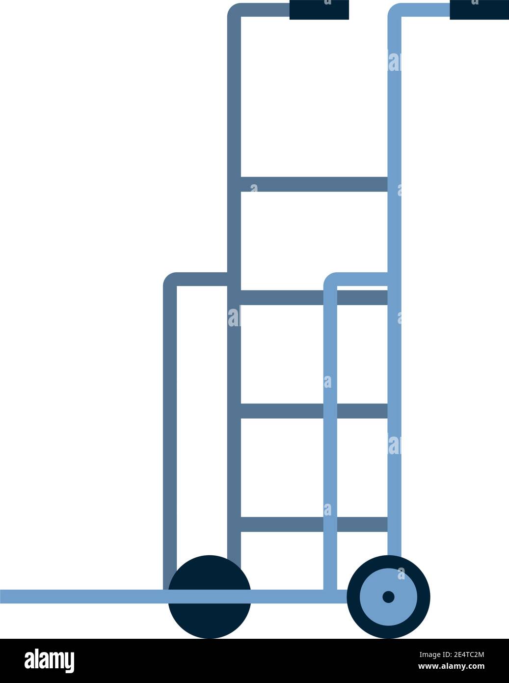 delivery service push cart equipment icon vector illustration Stock ...