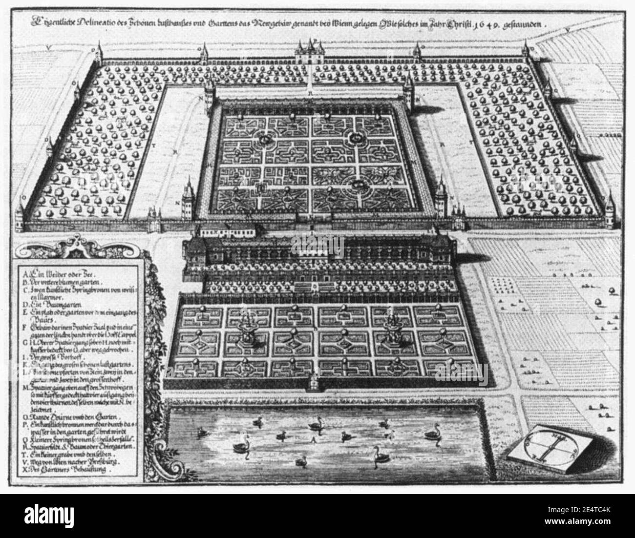 Matthäus Merian - View of the Neuegebäude Stock Photo - Alamy