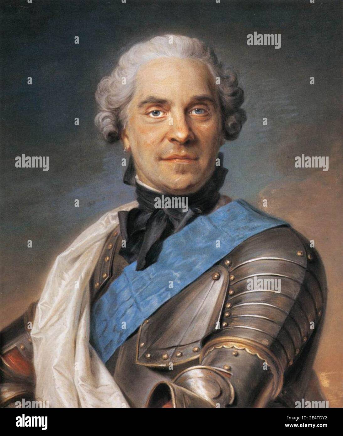 Maurice Quentin de La Tour - Maréchal de Saxe Stock Photo - Alamy