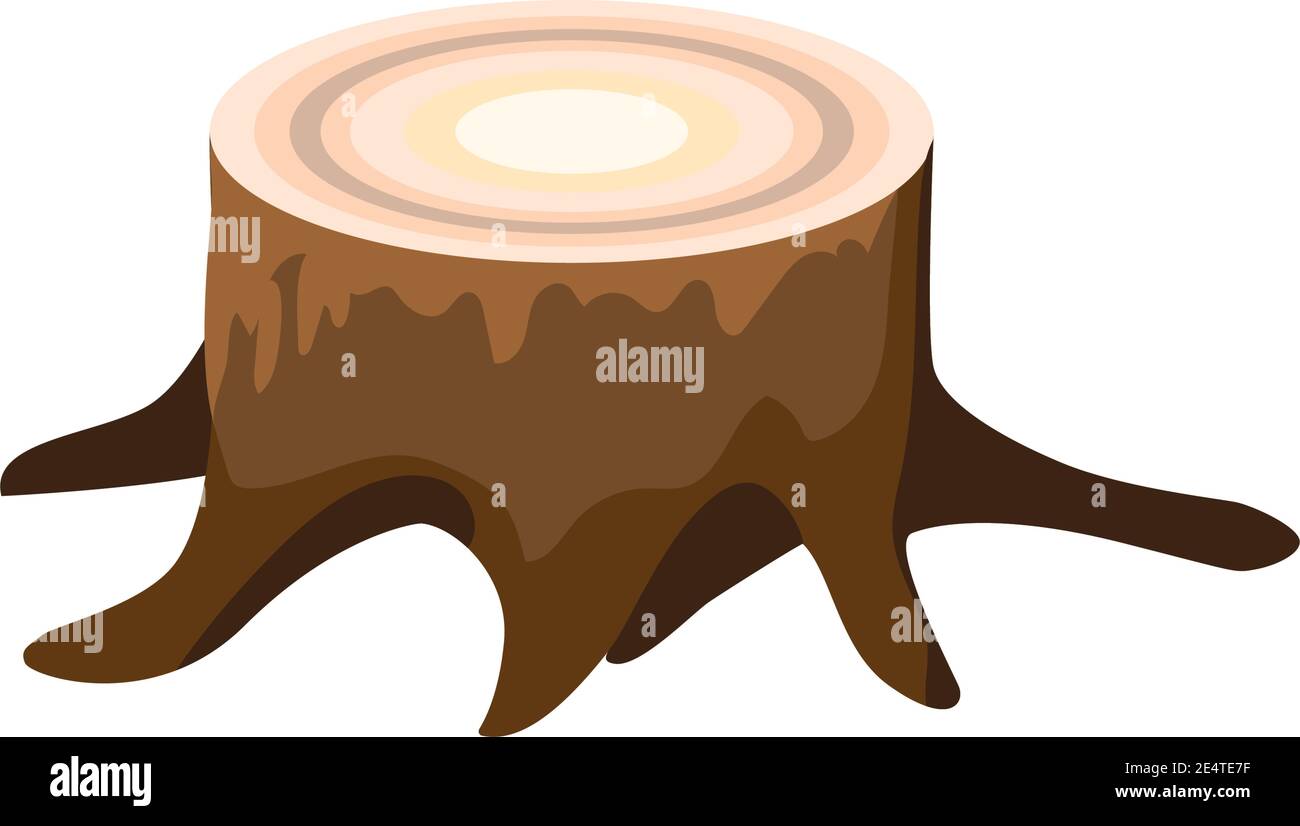 trunk tree felling pollution and contamination vector illustration ...