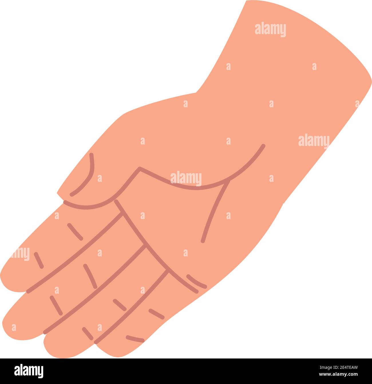 human hand palm cartoon icon isolated and flat design vector ...
