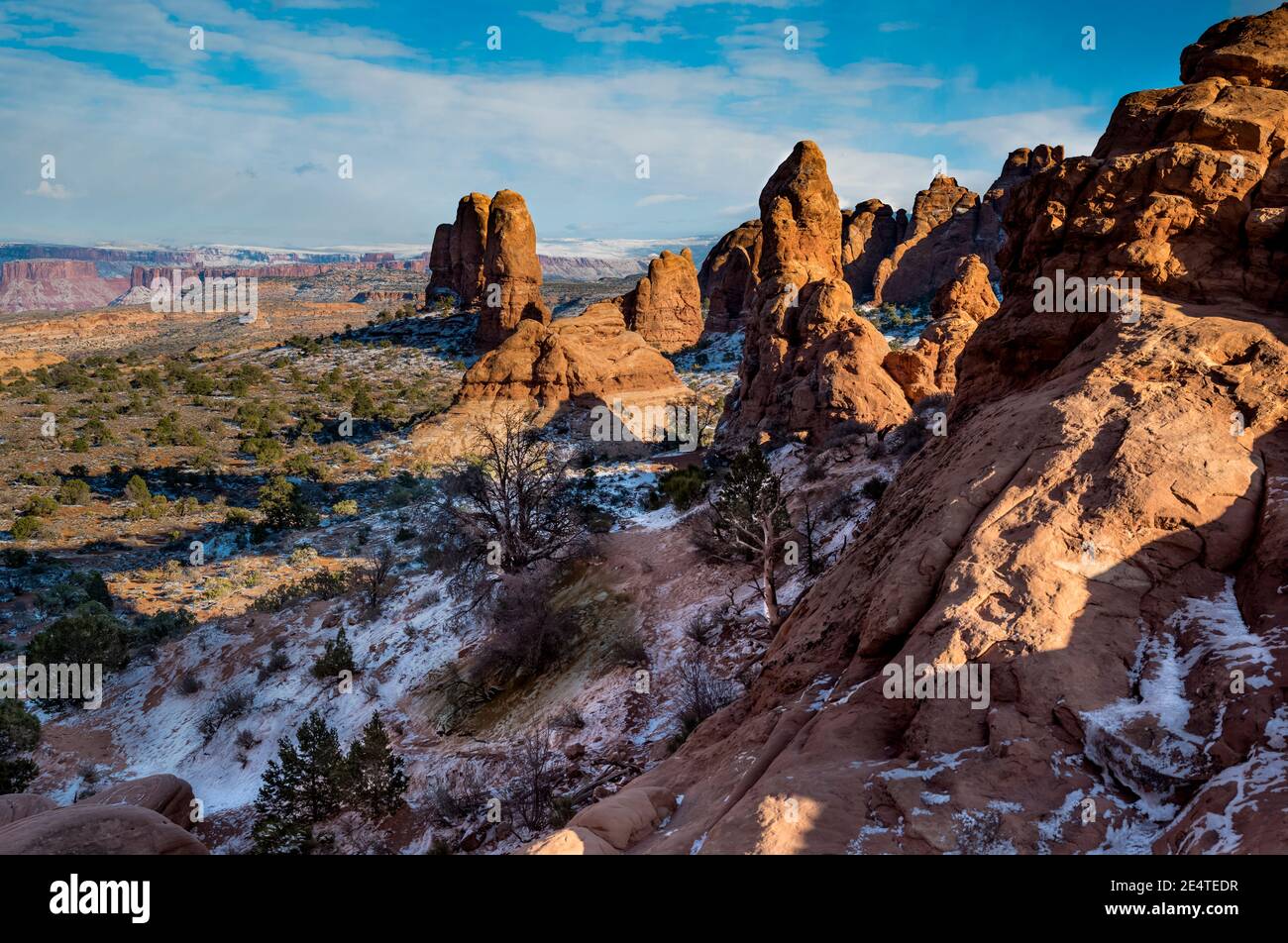 VIEW FROM NORTH WINDOW ARCH WINDOWS SECTION ARCHES NATIONAL PARK MOAB ...