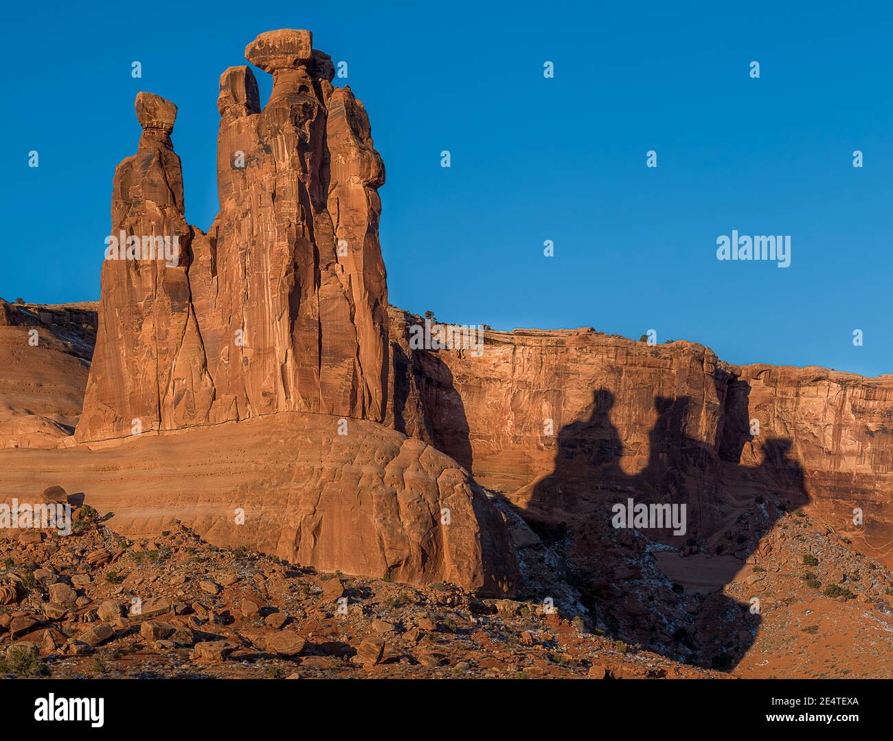 COURTHOUSE TOWERS ARCHES NATIONAL PARK MOAB UTAH Stock Photo - Alamy