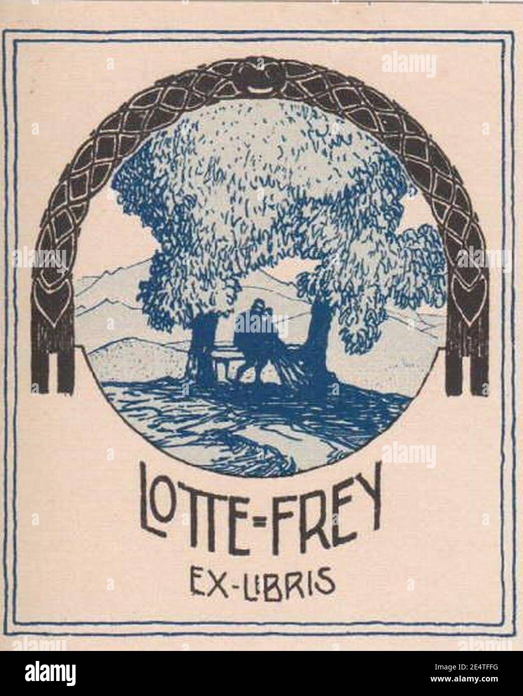 Max Frey - Ex Libris Lotte Frey um 1908 Stock Photo - Alamy