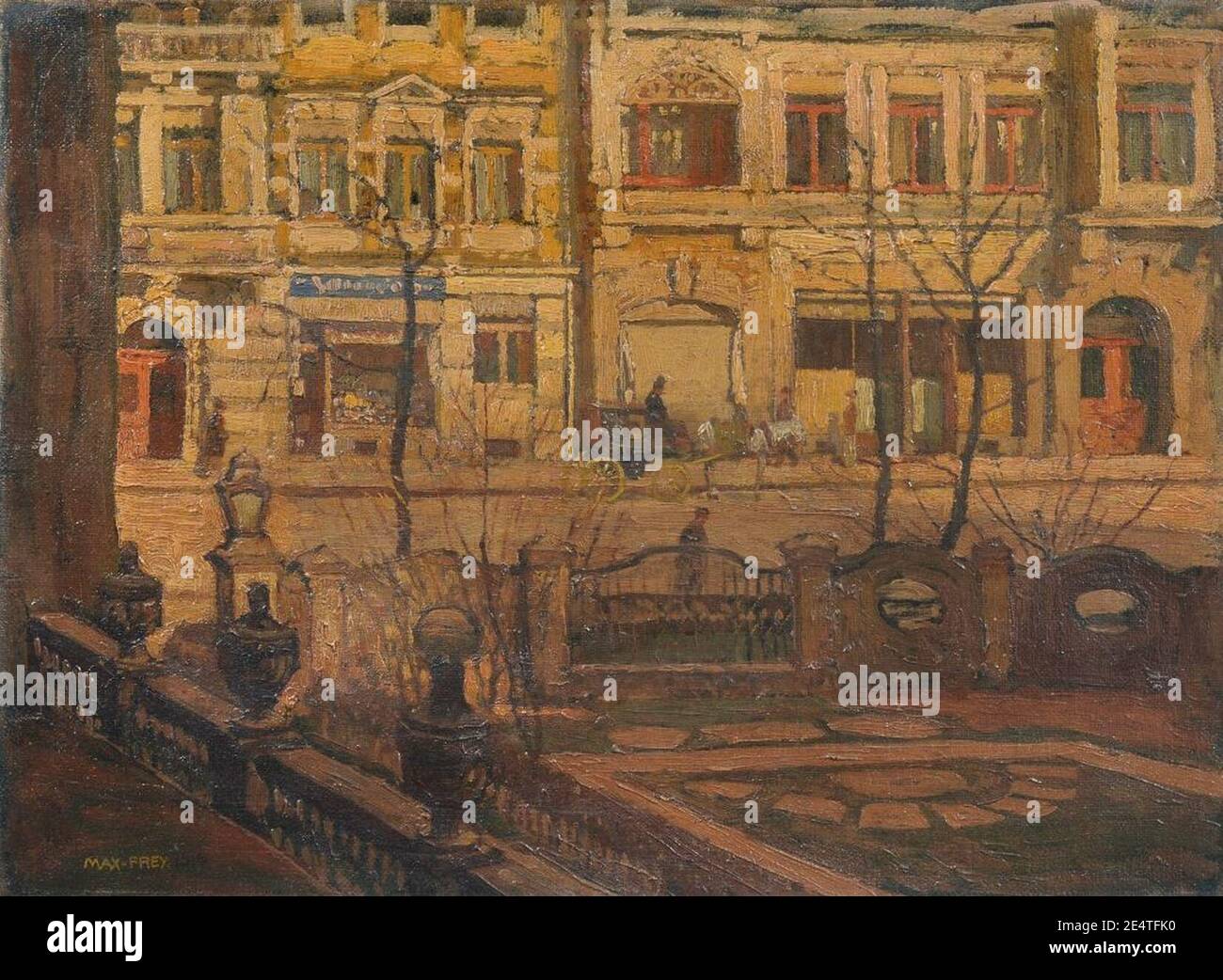 Max Frey Blick aus dem Fenster der Kunstgewerbeschule in Dresden, 1914 ...