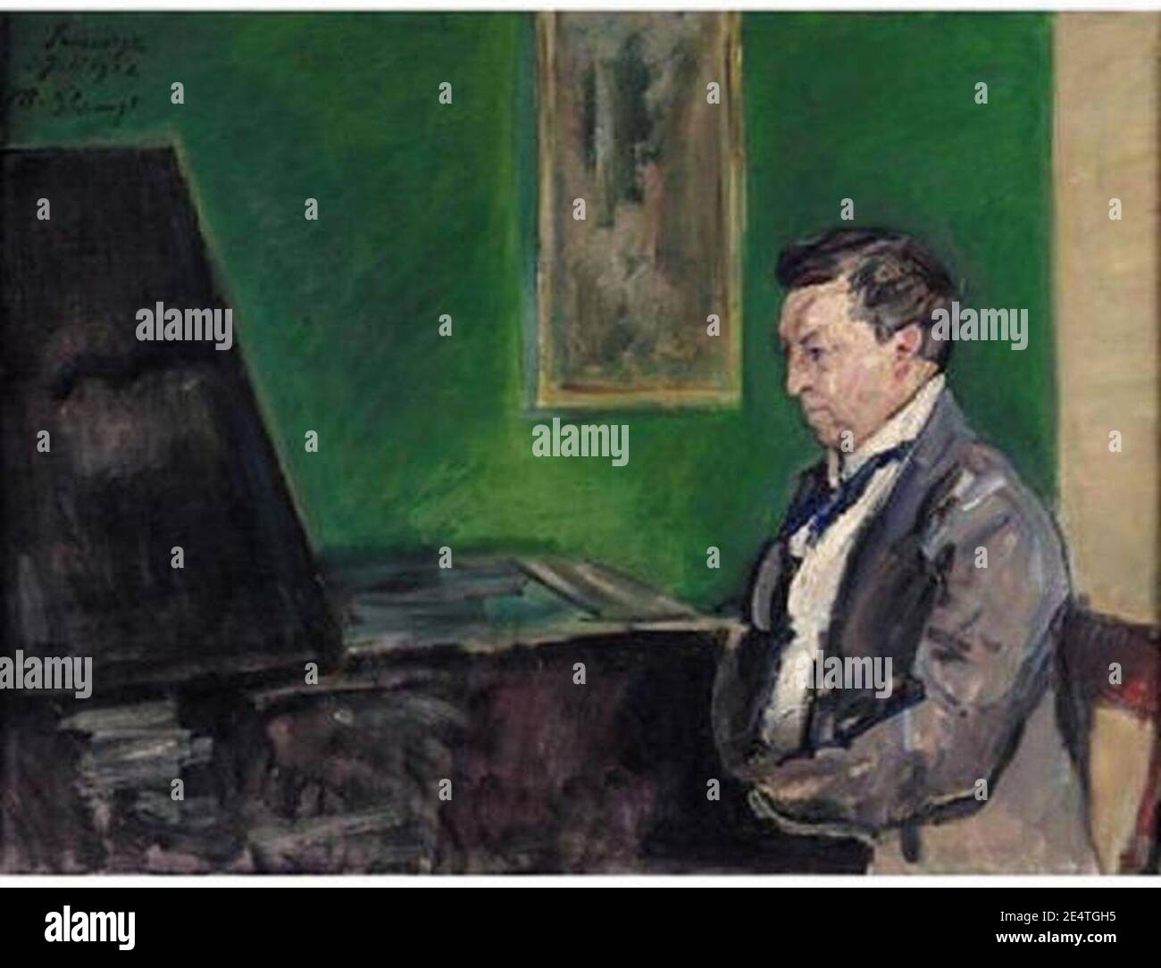 Max Slevogt, Gemälde ''Conrad Ansorge am Klavier'' Stock Photo - Alamy