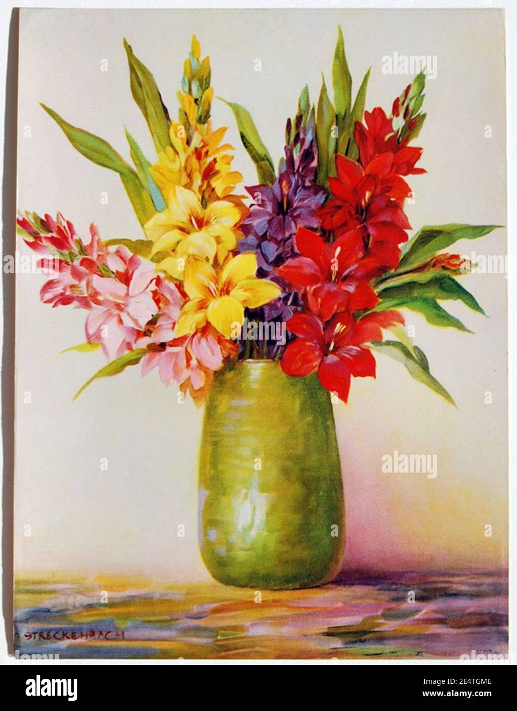 Max Streckenbach vintage calendar art Stock Photo - Alamy