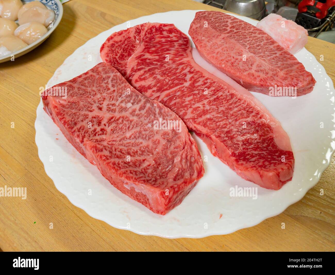 Close up shot of fresh A5 Wagyu beef at Kyoto, Japan Stock Photo - Alamy