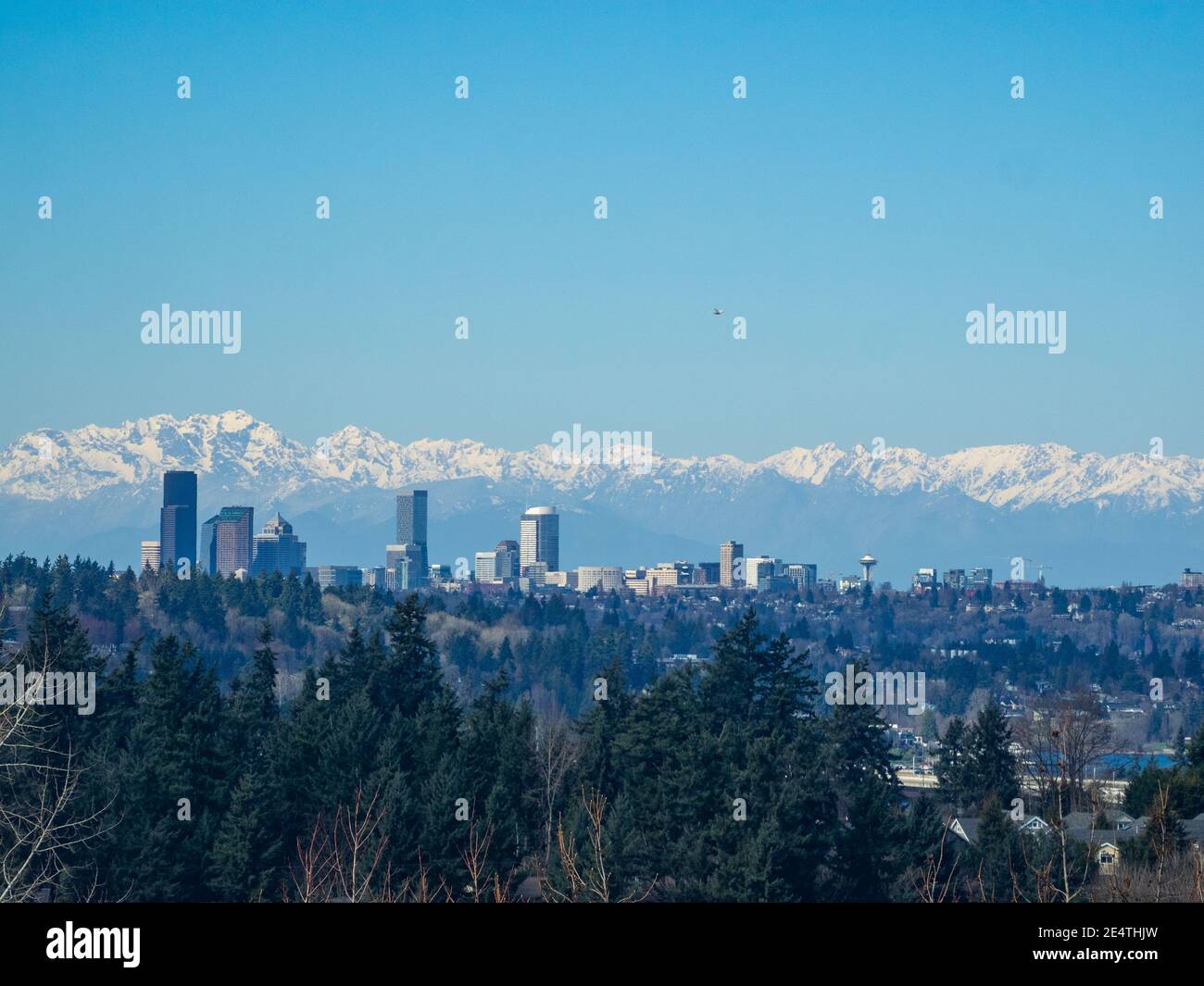 Seattle skyline view on a sunny winter morning Stock Photo - Alamy