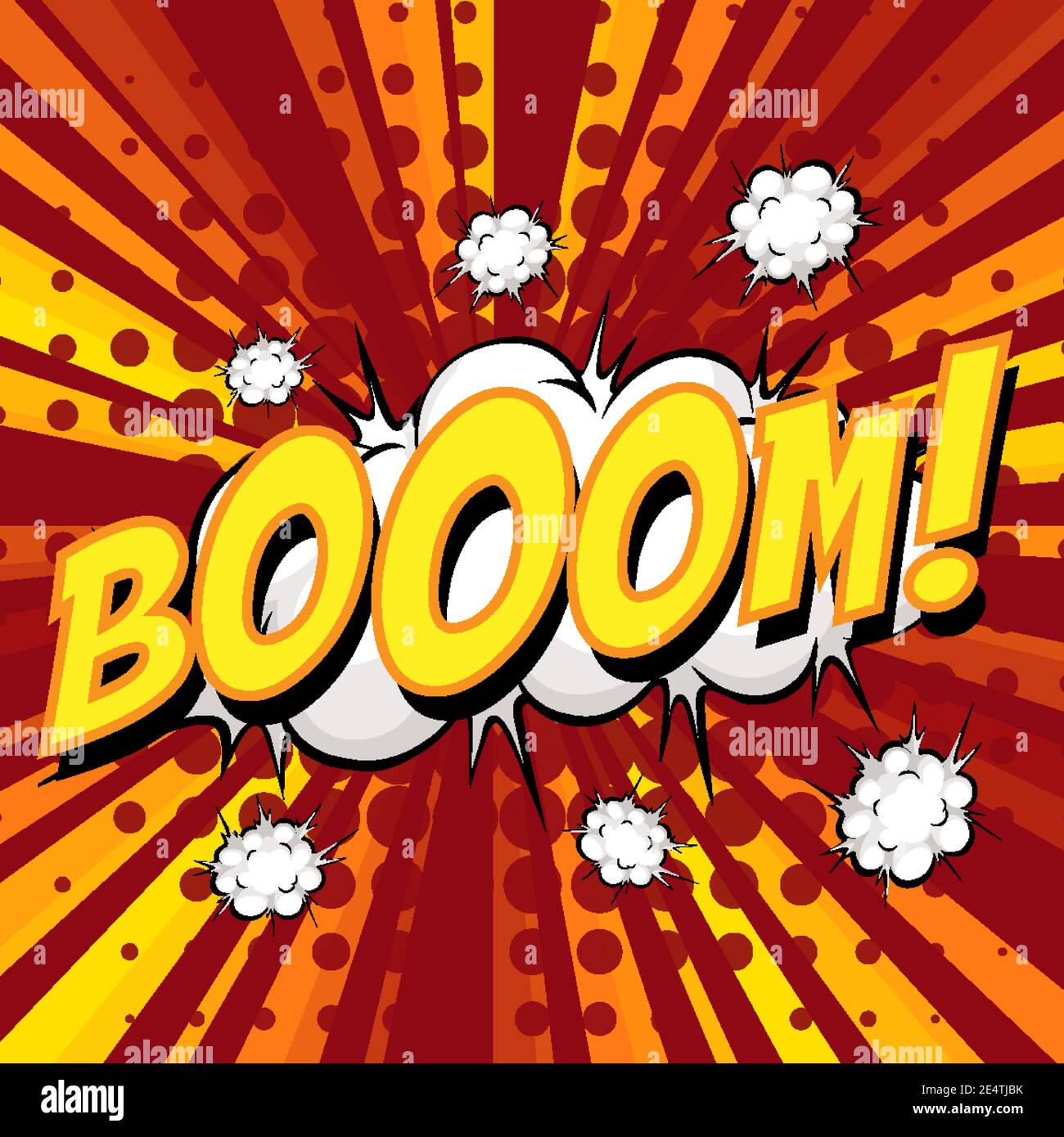 BOOM wording comic speech bubble on burst illustration Stock Vector ...