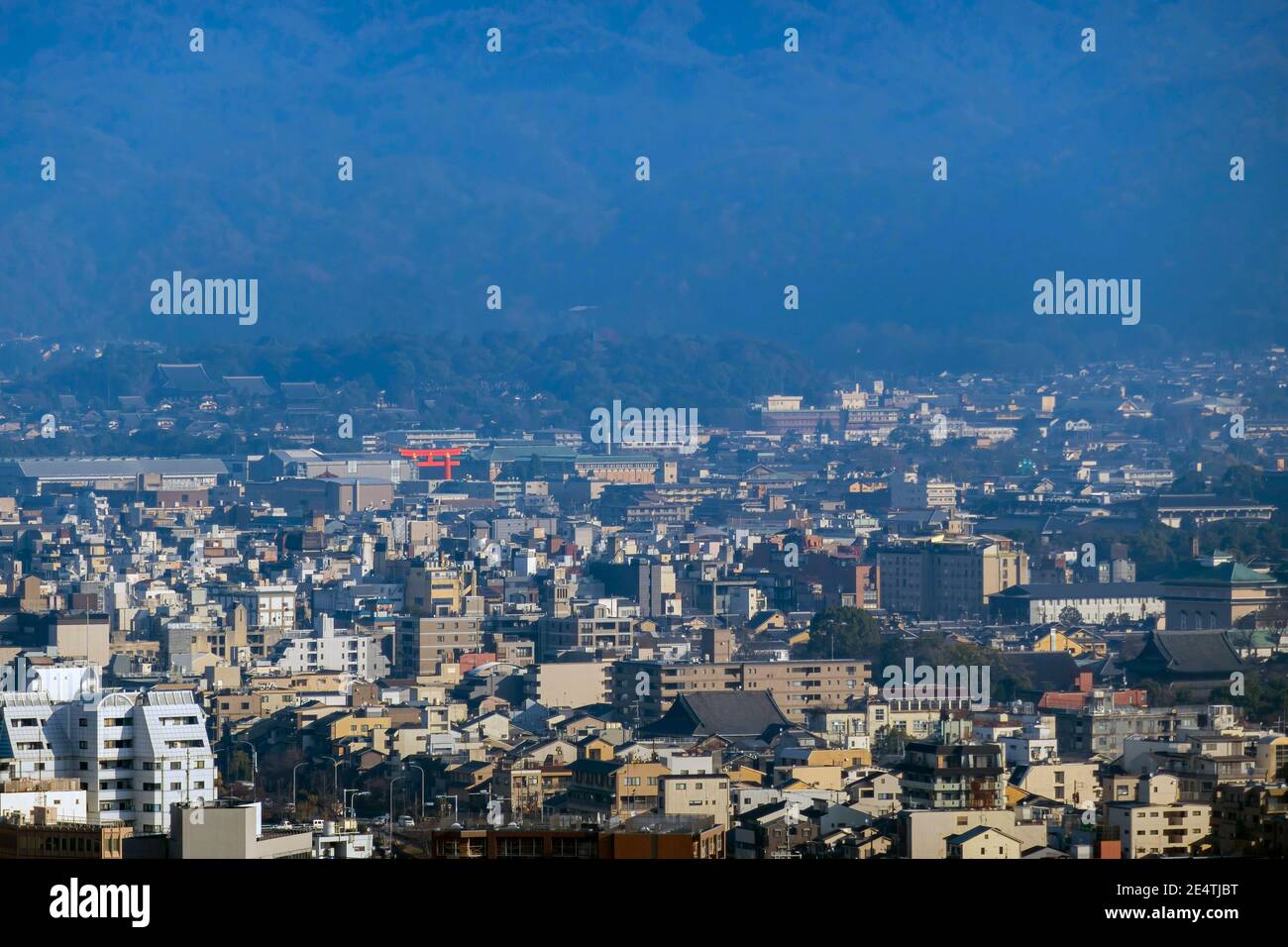 Aerial view of Kyoto downtown cityscape on Kyoto Tower, Japan Stock ...