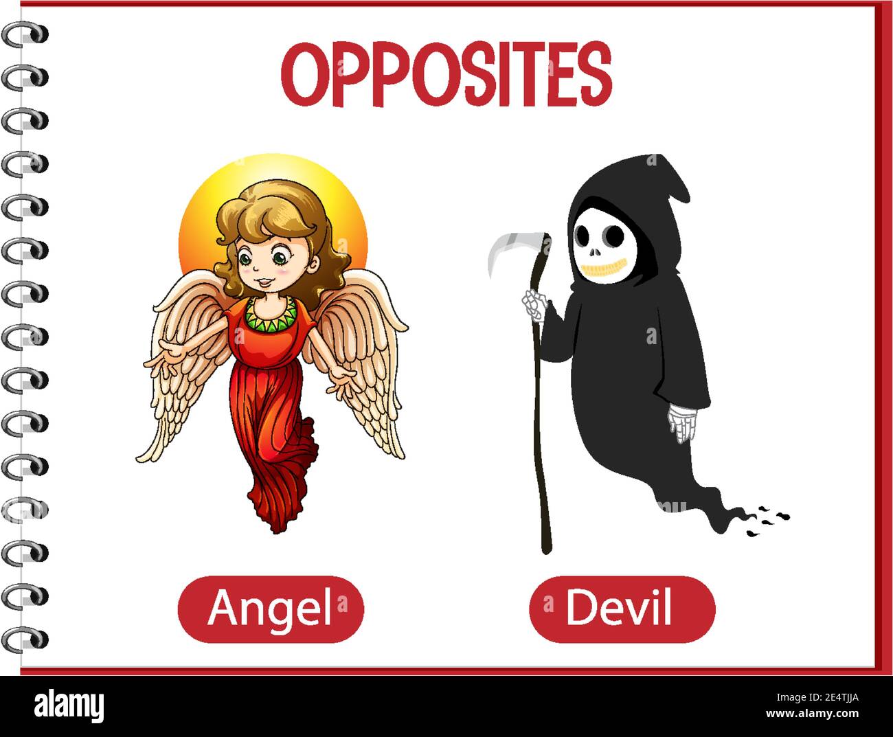 Cartoon illustration word devil devil hi-res stock photography and ...