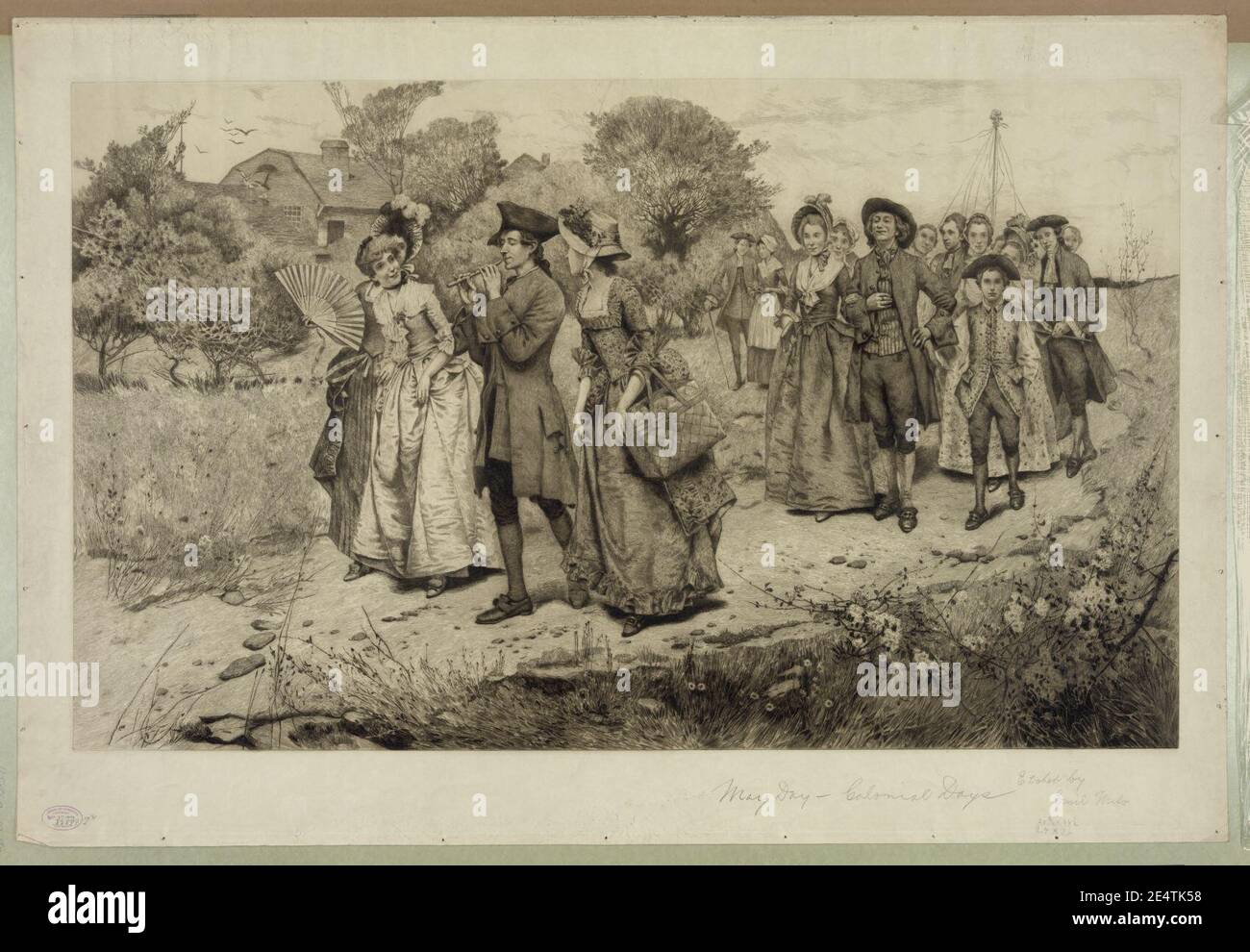 May day - colonial days Stock Photo - Alamy