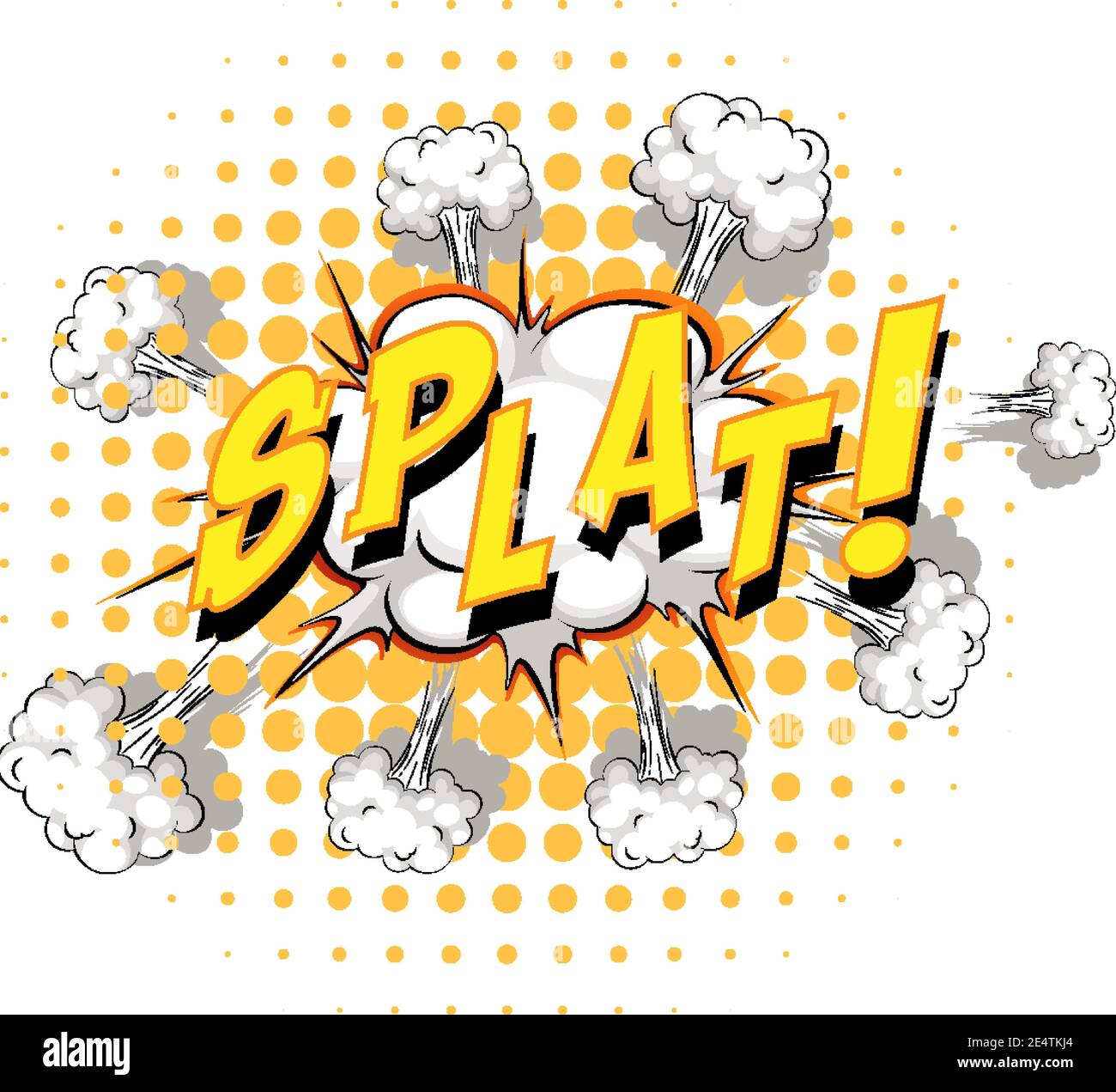 Comic speech bubble with splat text illustration Stock Vector Image ...