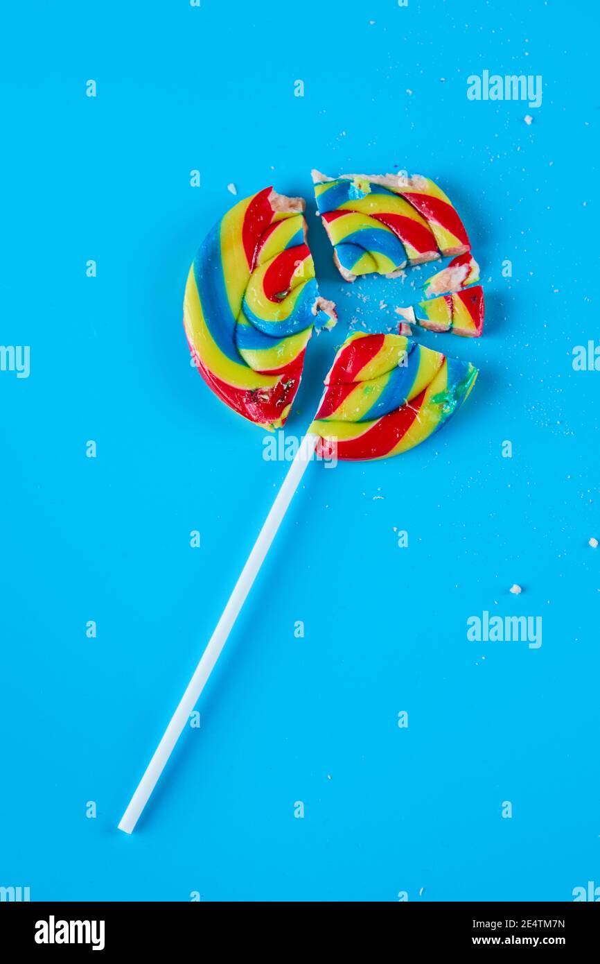 Blue red lollipop candy hi-res stock photography and images - Alamy