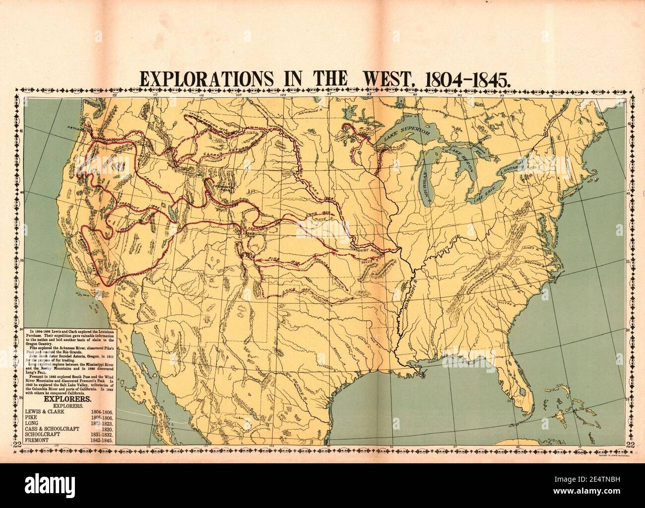 McConnell's Historical maps of the United States Stock Photo - Alamy