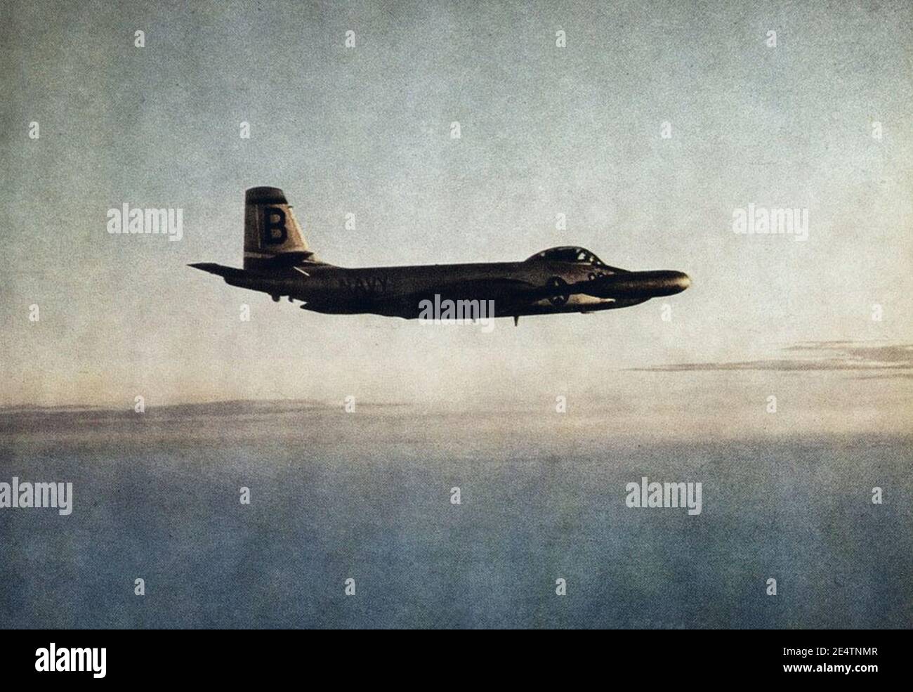 McDonnell F2H-3 Banshee of VF-193 in flight in 1955 Stock Photo - Alamy