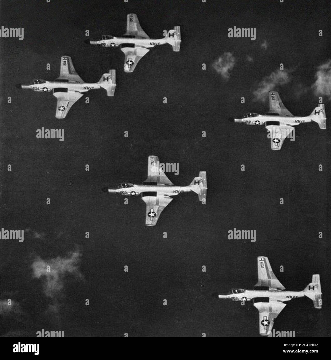 McDonnell F2H-3 Banshees of VF-152 in flight, circa in 1954 Stock Photo ...