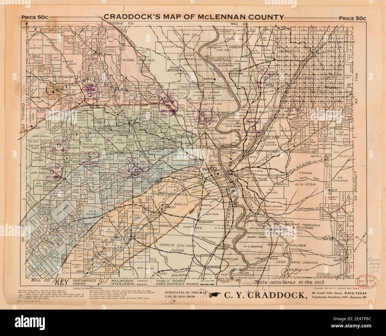 McLennan County, showing location shallow oil wells, deep tests now ...
