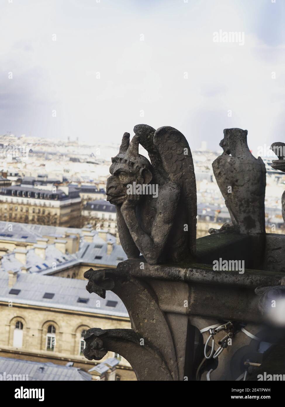 Chimera gargoyle mythical figure statue sculpture gothic architecture ...