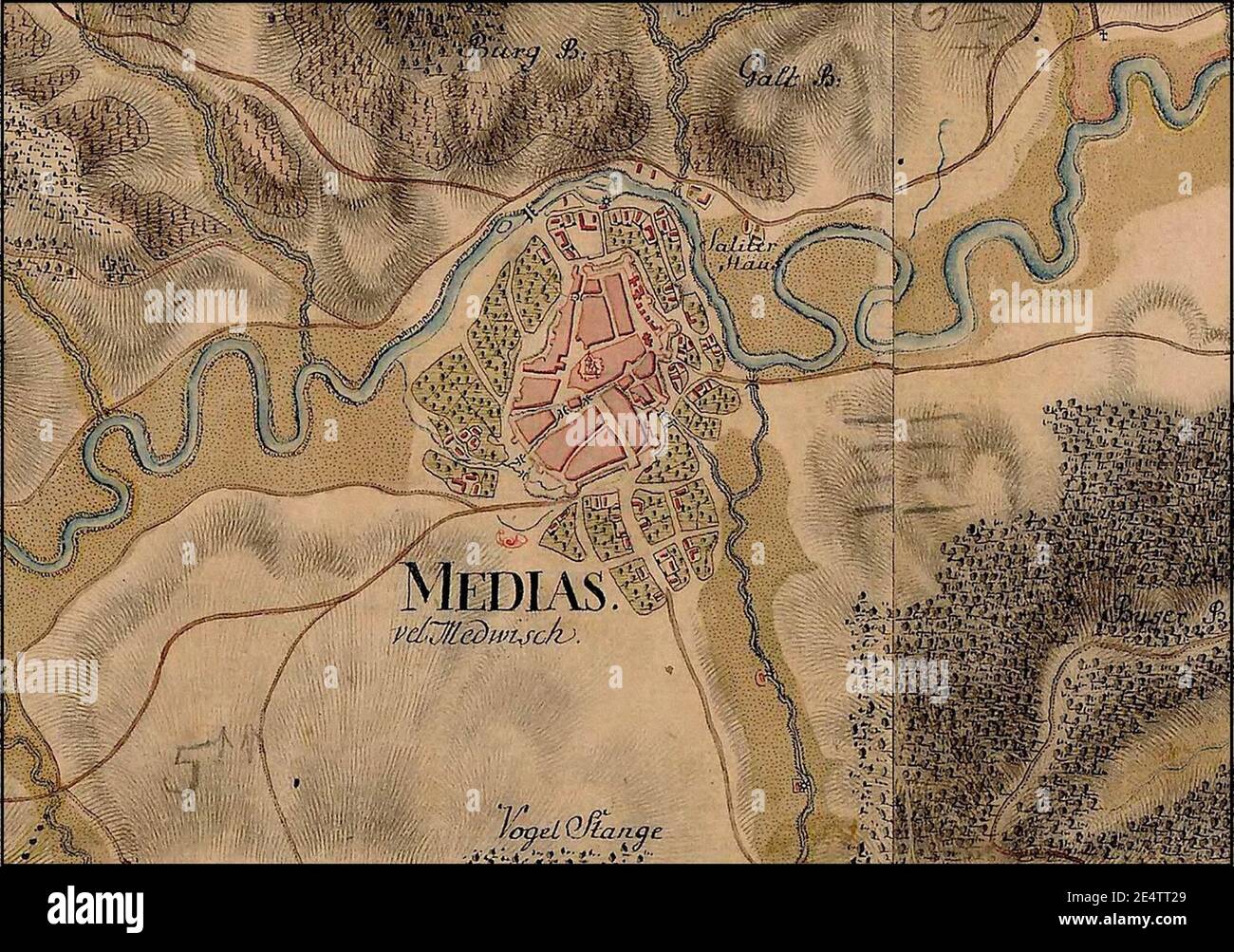 Mediasch-Josephinische Landesaufnahme 1769-1773 Stock Photo - Alamy