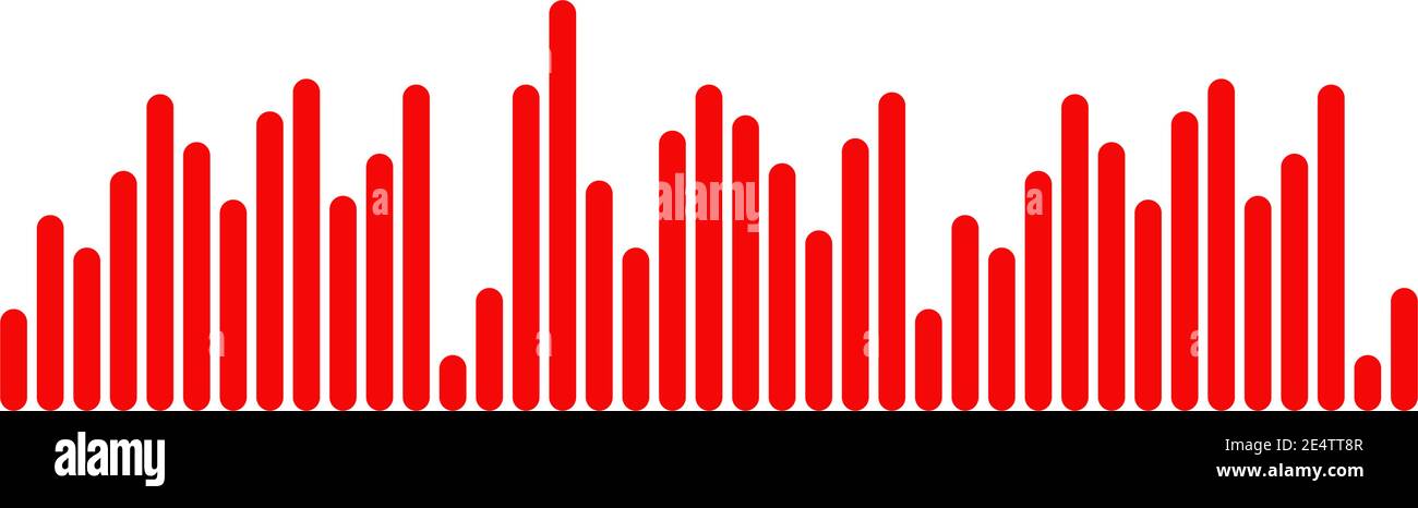 Music wave icon logo design inspiration illustration template Stock ...