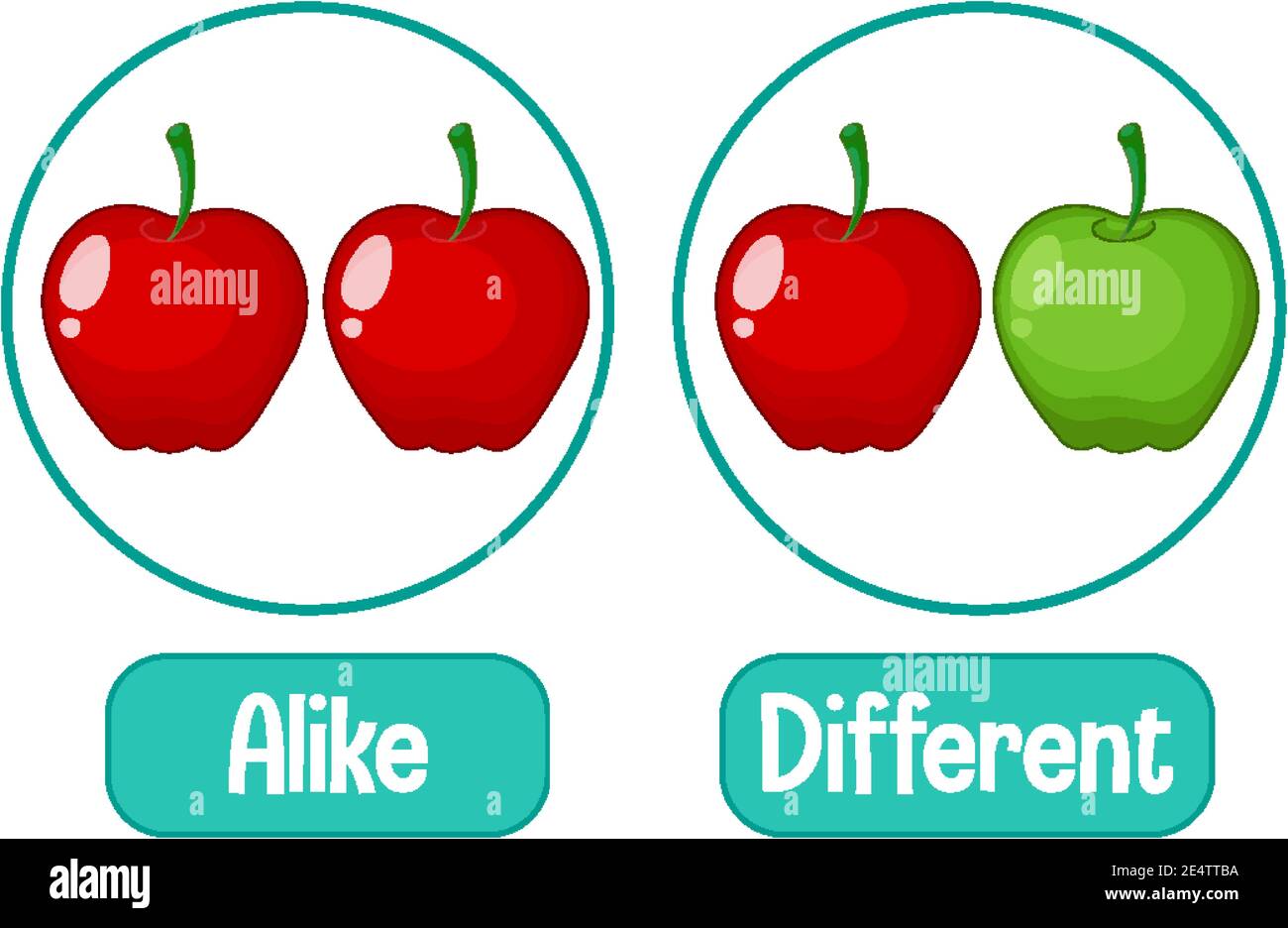 Images Opposites Opposite Words For Same And Different 7207972 Vector