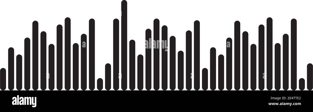 Music wave icon logo design inspiration illustration template Stock ...