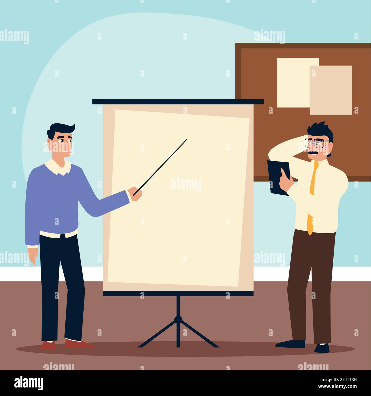 set of business people presentation, agreement, meeting and working ...