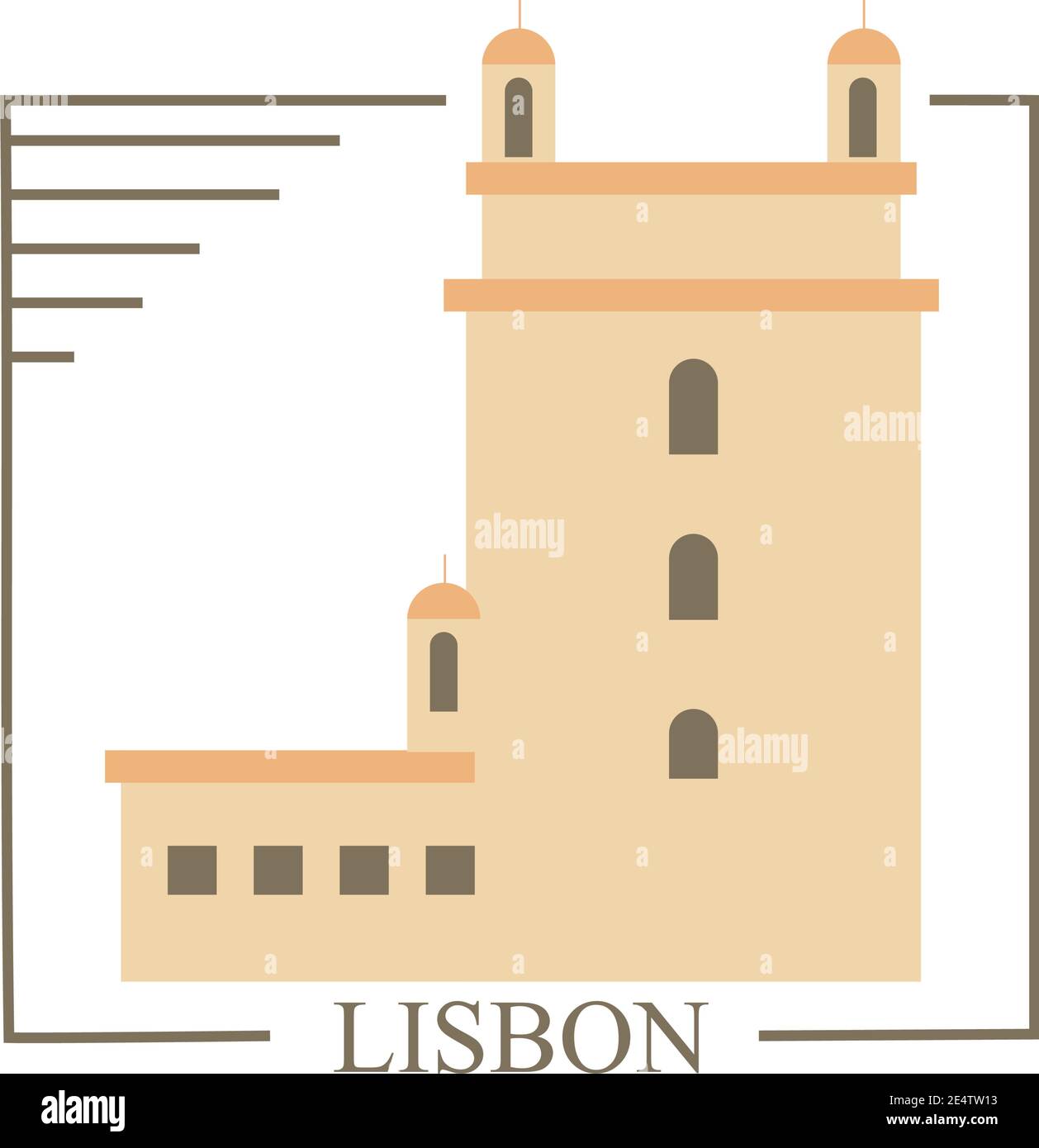 lisbon city stamp design, Travel tourism and tour theme Vector ...