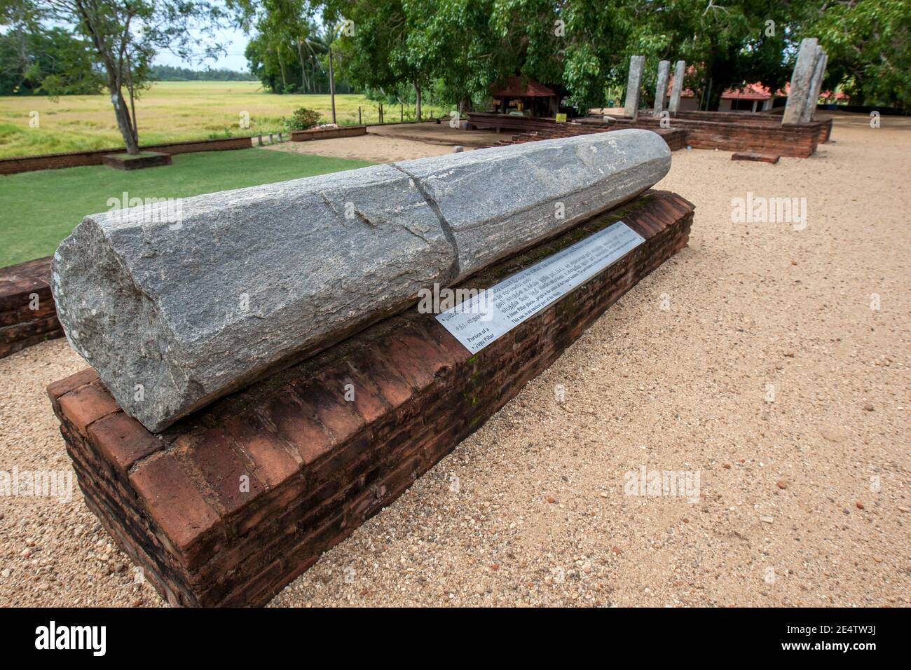 A section of an octagonal Yupa Pillar adjacent to the 2nd century BC ...