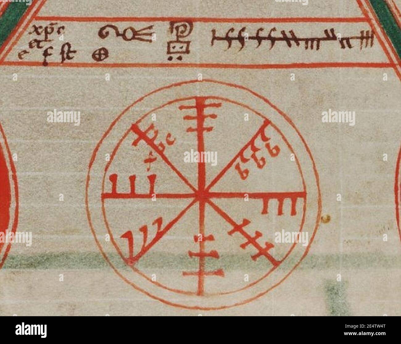 Medieval four elements - Ogham inscription - MS Oxford St John's ...