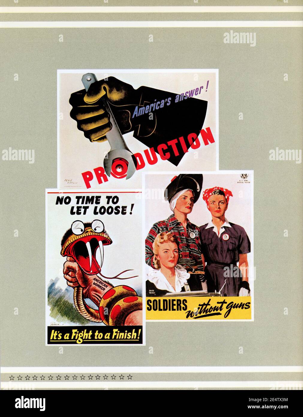 Posters imploring U.S. citizens to produce more war materials during ...