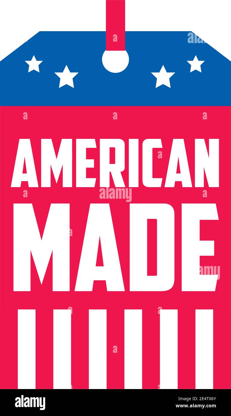 Made in usa label design, American quality business and national theme ...